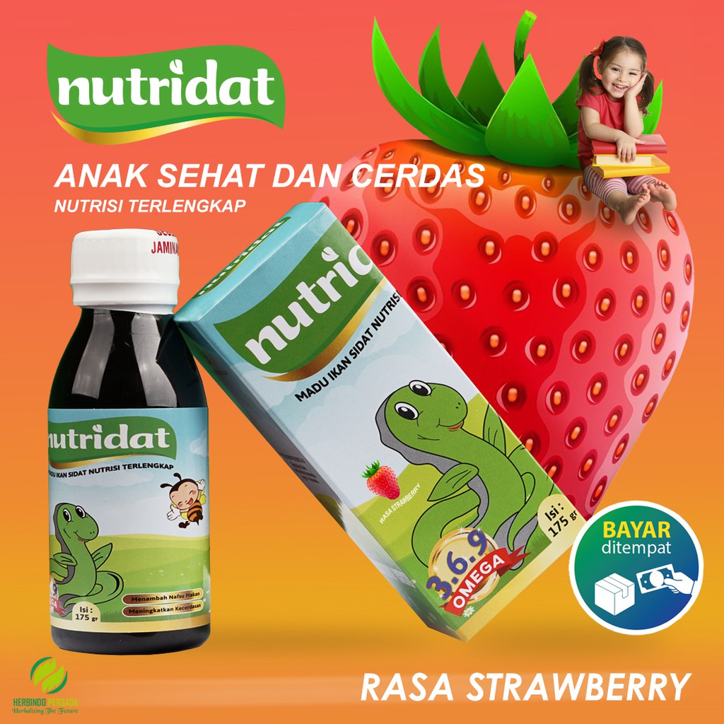Nutridat rasa Strawberry - Penambah Nafsu Makan Anak - Ramuan Herbal
