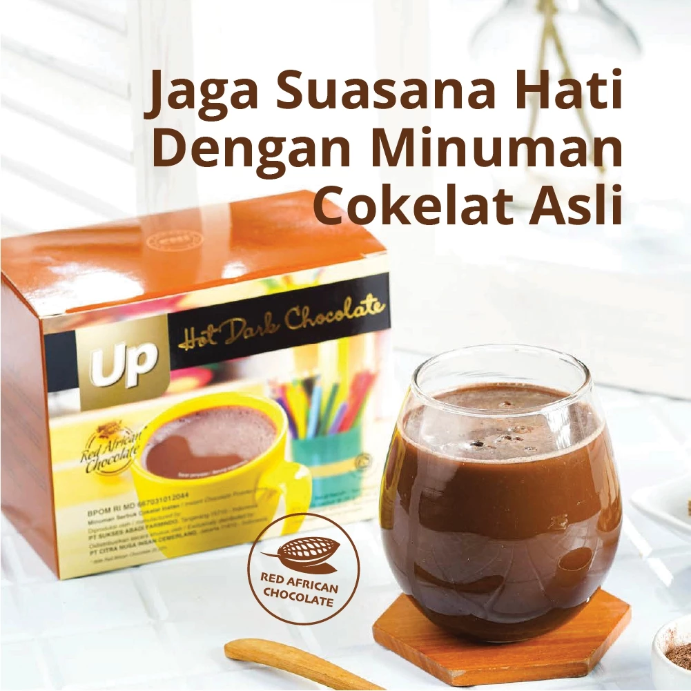 Minuman Coklat Instan Up Hot Dark Chocolate (1 Box isi 15 Sachet ...